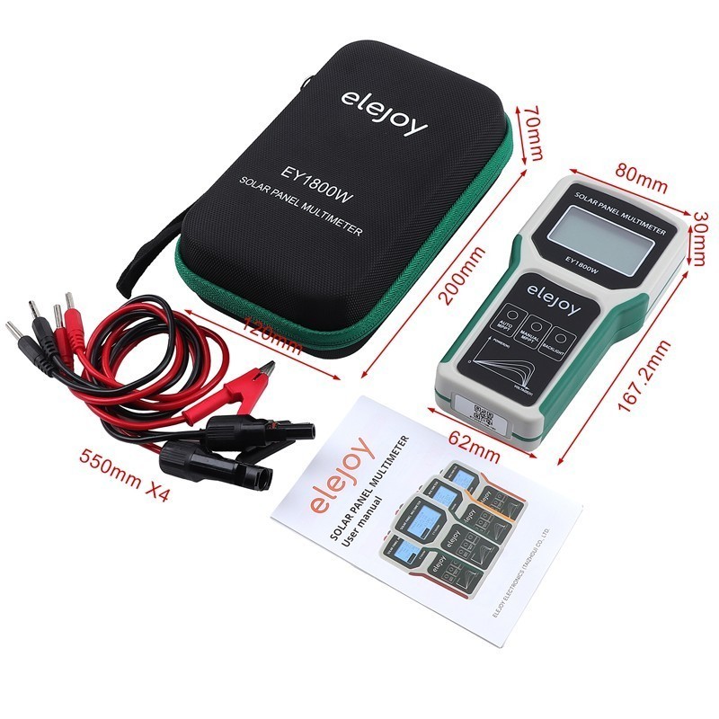 Elejoy Photovoltaic Panel Multimeter EY1800W Solar Panel MPPT LCD Power ...