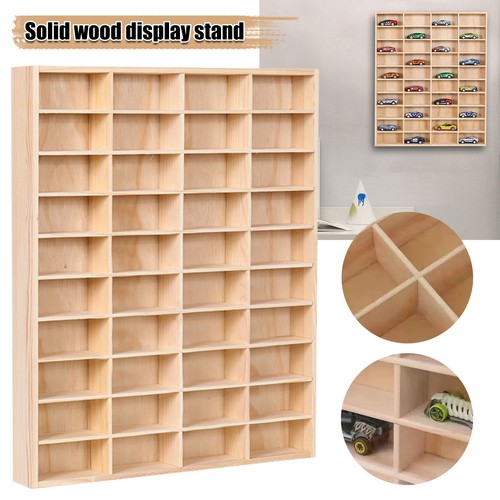 Wooden Wall Mount Display Shelf Storage Organizer For 1/64 Scale Model ...