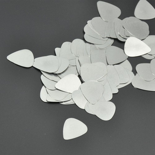 Lots of 20 pcs 0.3mm stainless steel blank guitar picks Plectrums Thin ...