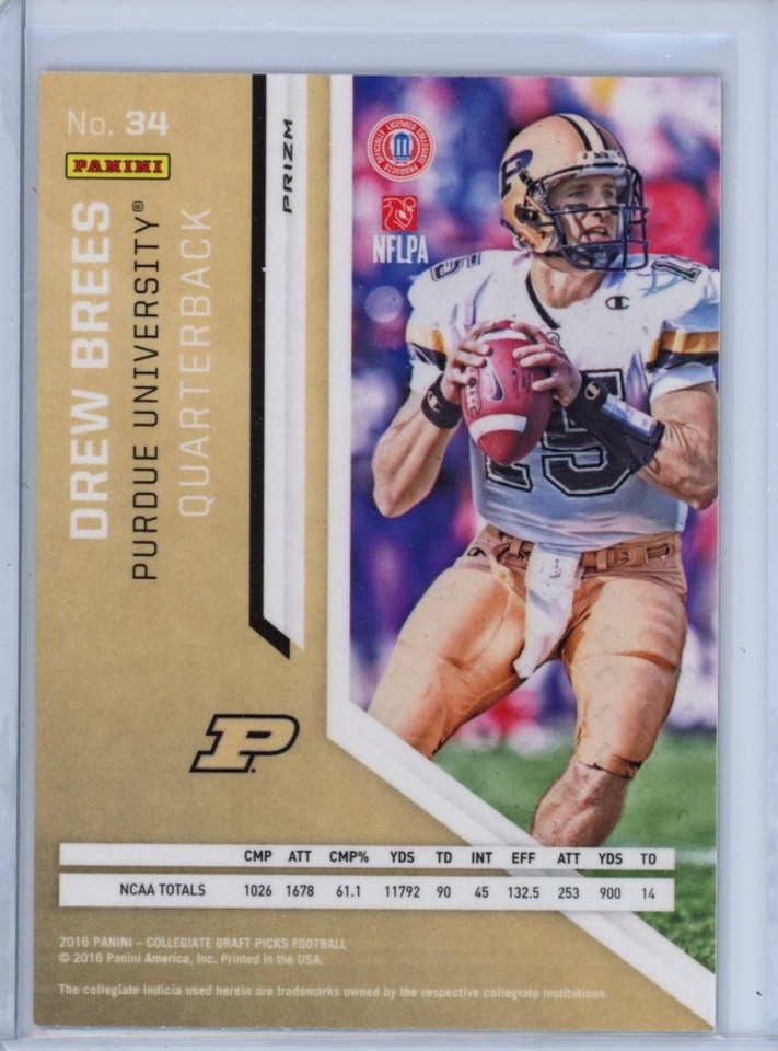 2016 Prizm Draft Picks #34 Drew Brees Silver Prizm | eBay