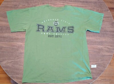 Colorado State Rams Mascot Fort Collins Large Olive Green T-shirt | eBay