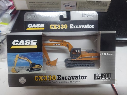 HO Scale Norscot Construction Vehicle Case Cx330 Excavator Backhoe | eBay