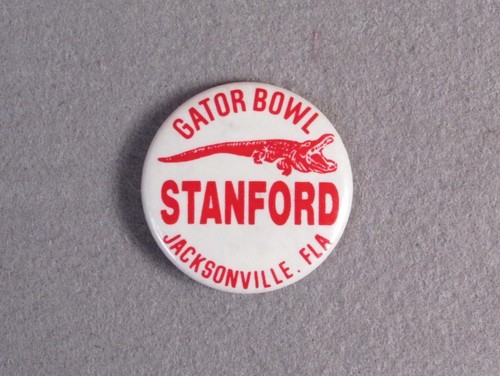 Vintage Stanford University Cardinals Football Gator Bowl Pin Button ...