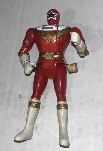 1996 Bandai Zeo Red Power Rangers Toy Action Figure 5” Vintage Flip ...