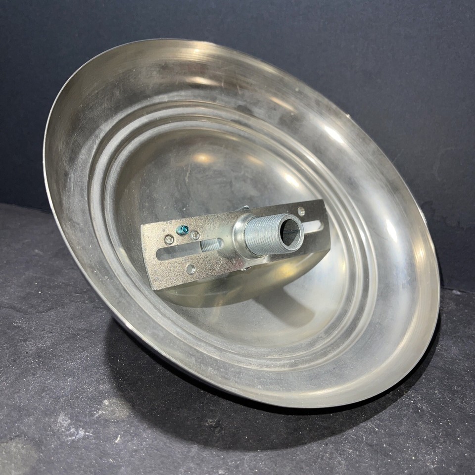 PREOWNED OVERSIZED 7” BRASS NICKEL PLATED CEILING CANOPY WITH LOOP ...