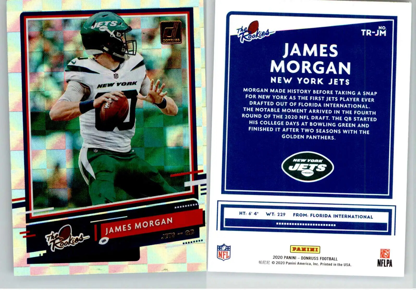 James Morgan 2020 Donruss The Rookies TR-JM Jets RC | eBay