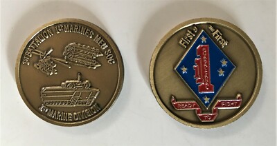 USMC 1st Battalion 1st Marines MEU SOC Challenge Coin MARSOC Special ...