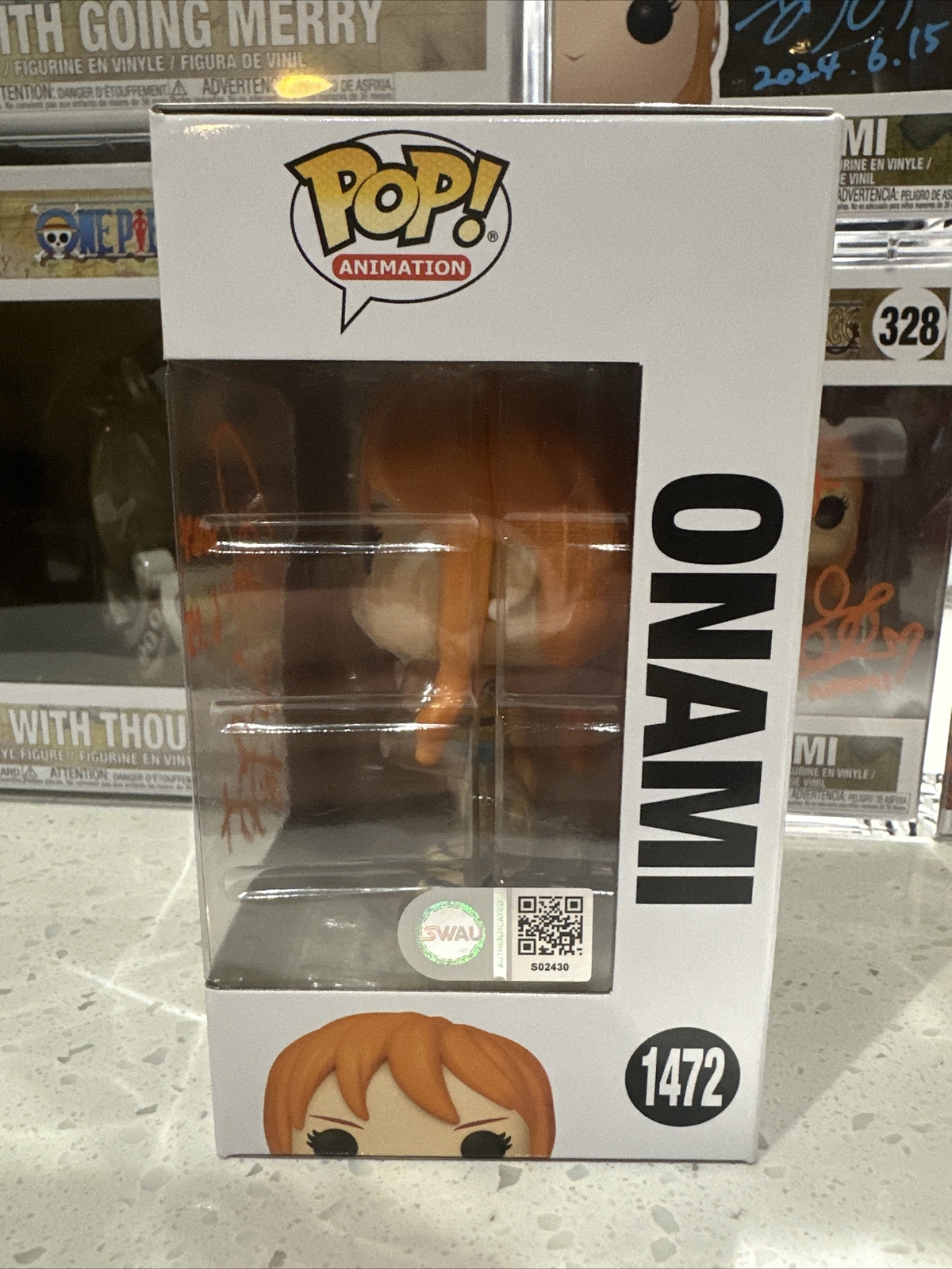 Onami 1472 One Piece Funko Pop Signed by Akemi Okamura Nami (JVA) SWAU ...