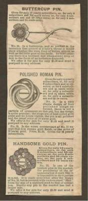 VINTAGE AD FOR JEWELRY - BUTTERCUP PIN, ROMAN PIN, GOLD PIN | eBay