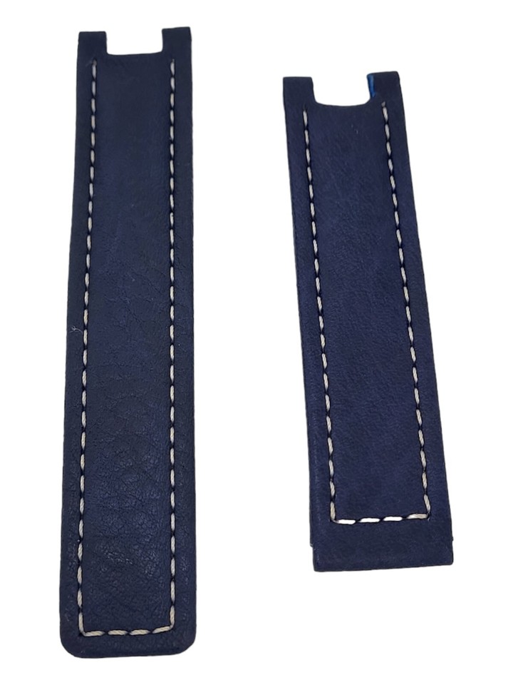Tag Heuer Blue Genuine Leather Watch Strap with White Stitching 17mm ...