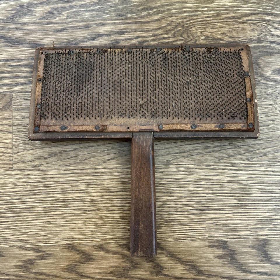2 VTG Antique Whittemore Cotton Wool Carding Combs Patent No 8 Wood ...