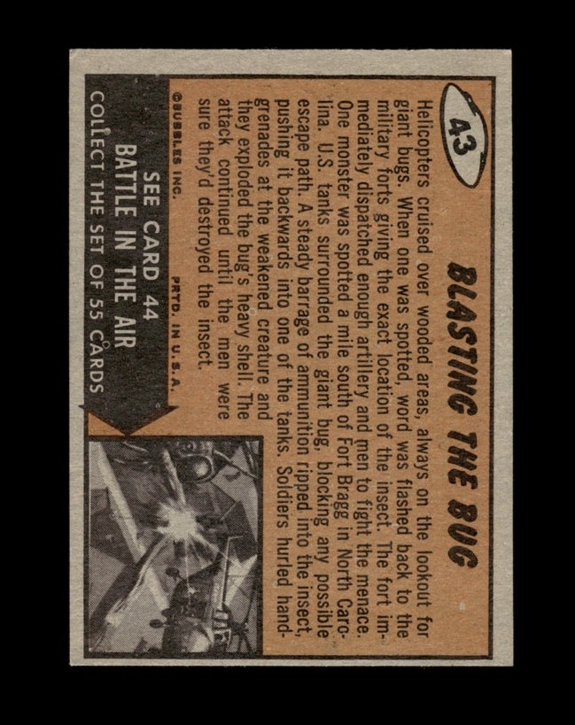 1962 Topps Mars Attacks Set-Break # 43 Blasting Bug EX-EXMINT *GMCARDS ...