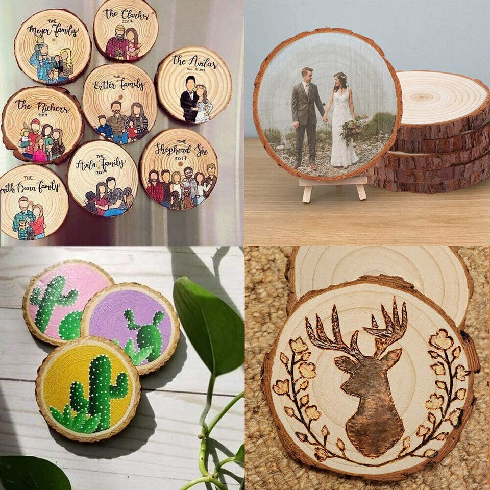 Wooden Slices 5 - 10 CM Wood Log Discs SALE Round Rustic Wedding Crafts ...
