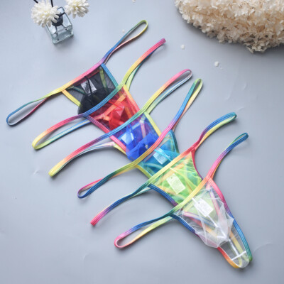 Sexy Männer Mesh G-String Slips Thong Bikini Unterwäsche T Back Beutel ...