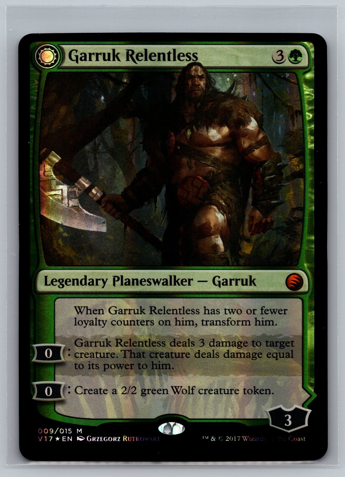 Garruk Relentless FOIL 009 Magic Gathering MTG From the Vault Transform ...