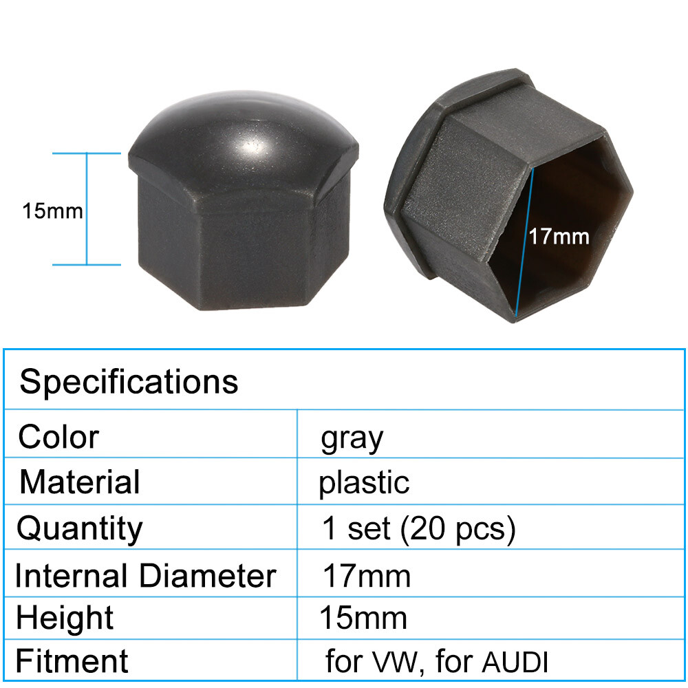 20Pcs 17mm Car Wheel Nut Cover Bolt Removal Tool F5A3 | eBay