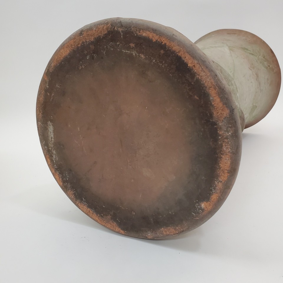 SIGNED HUGE Peters & Reed Moss Aztec Arts & Crafts Vase/Umbrella Stand ...