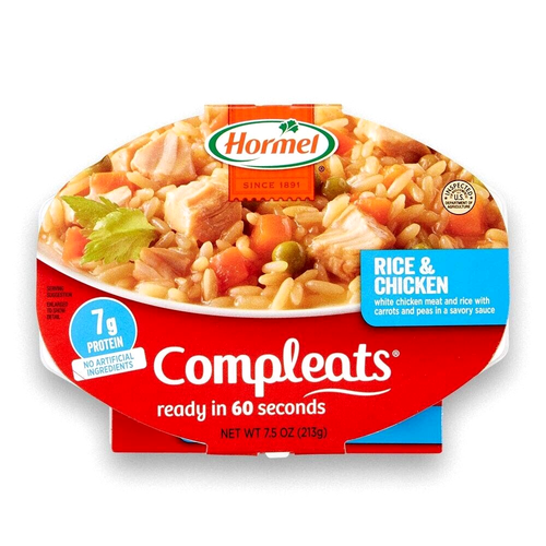 HORMEL COMPLEATS Rice & Chicken Microwave Tray, 7.5 Ounces (Pack of 7 ...