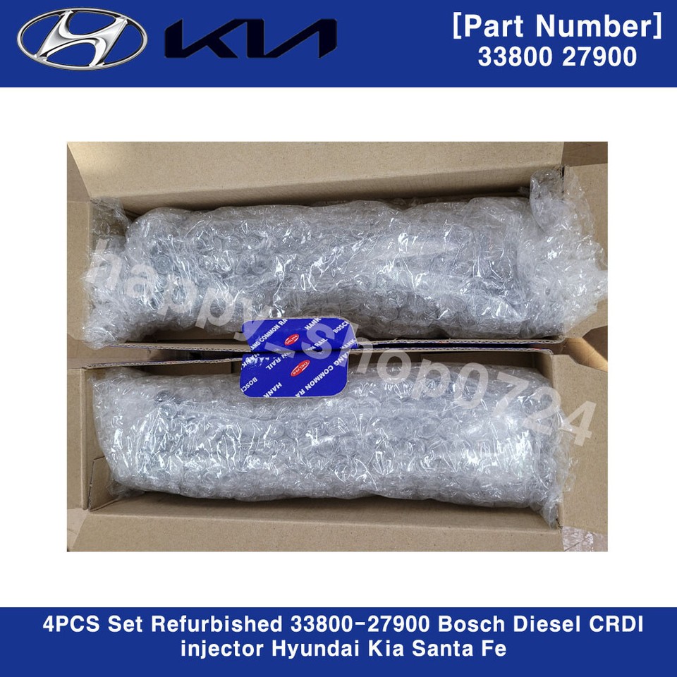 4PCS Set Refurbished 33800-27900 Diesel CRDI injector Hyundai Kia Santa ...