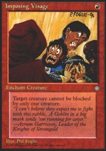 Light Play, English MTG Regular Imposing Visage Ice Age Magic the ...