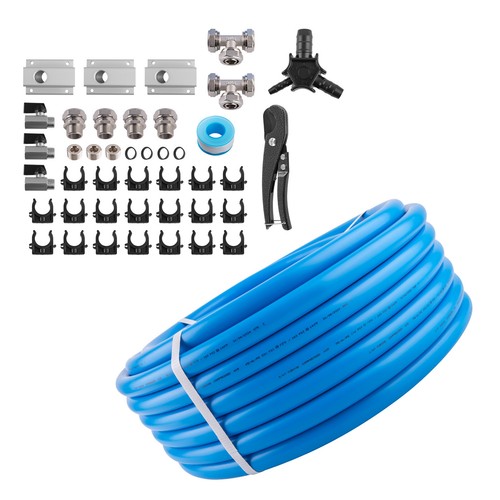 Compressed Air Line System Tubing Master Shop Flexible Piping 3/4" Kit ...