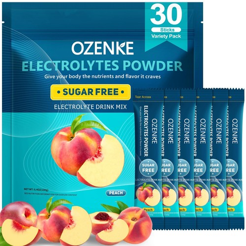 OZENKE Electrolytes Powder Packets 30 Sticks Hydration Packets Sugar ...