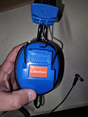Genuine Lakeshore Black & Blue Over the Ear Padded Headphones | eBay