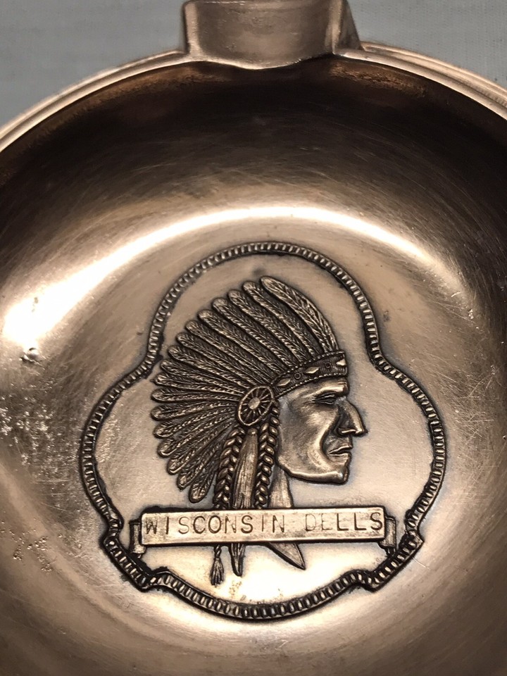 1930’s Souvenir Of Wisconsin Dells Indian Head Solid Copper Forged ...