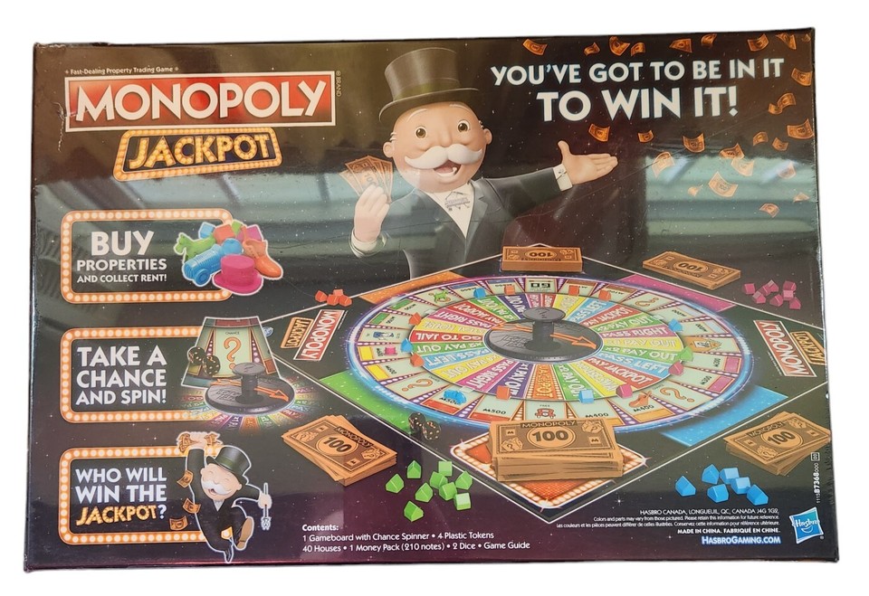 New And Sealed Monopoly Jackpot Board Game by Hasbro Gaming 2015 ...
