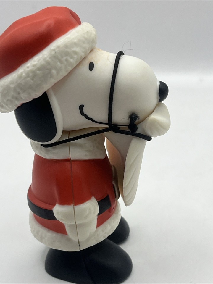 2003 UFS PMI HTF Christmas PVC Snoopy Santa Figure With Bell Hat And ...