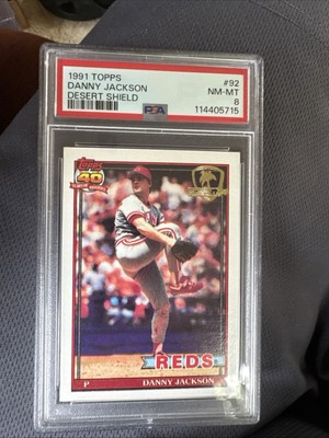 1991 Topps Desert Shield #92 DANNY JACKSON PSA 8 REDS | eBay
