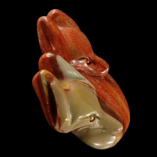 BG14612# Hand Carved Unique Fox Succor Creek Jasper Pendant Bead ...