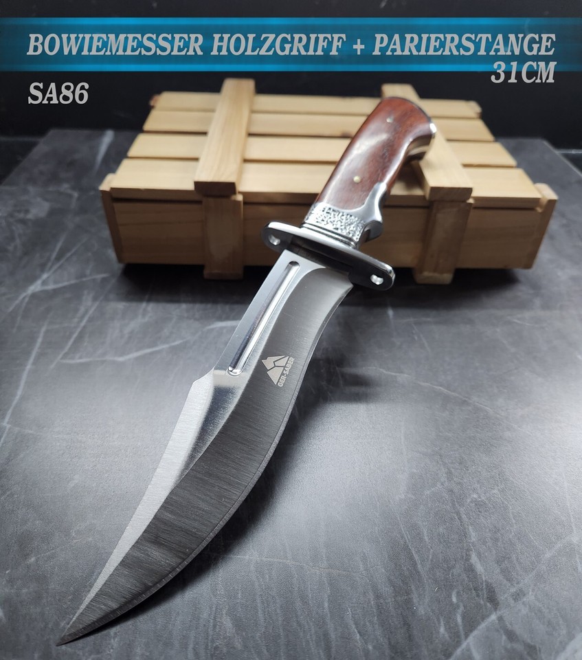 KaSul®| SA86 Bowie Survivor Messer 31cm Holzgriff Parier Stange ...
