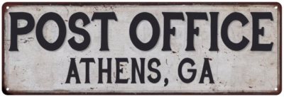 Athens, Ga Post Office Personalized Metal Sign Vintage 106180011211 | eBay