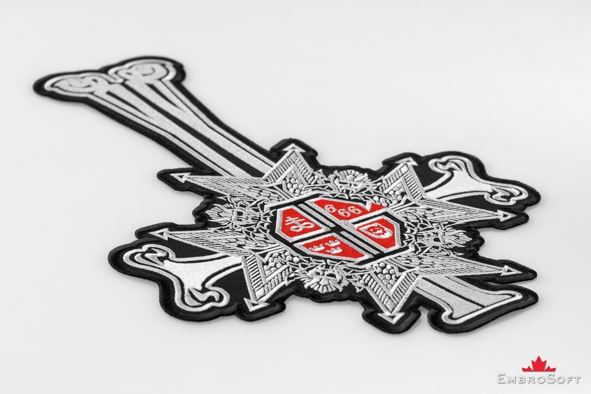 Ghost band Papa Emeritus Grucifix RED LARGE Patch Iron On / Sew On ...