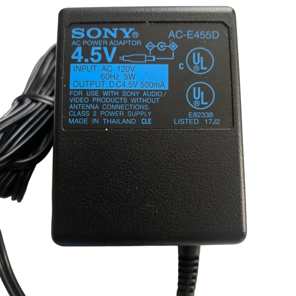 Sony Charger AC Adapter DC Charger OEM for CD Player AC-E455D DCC-E455A ...