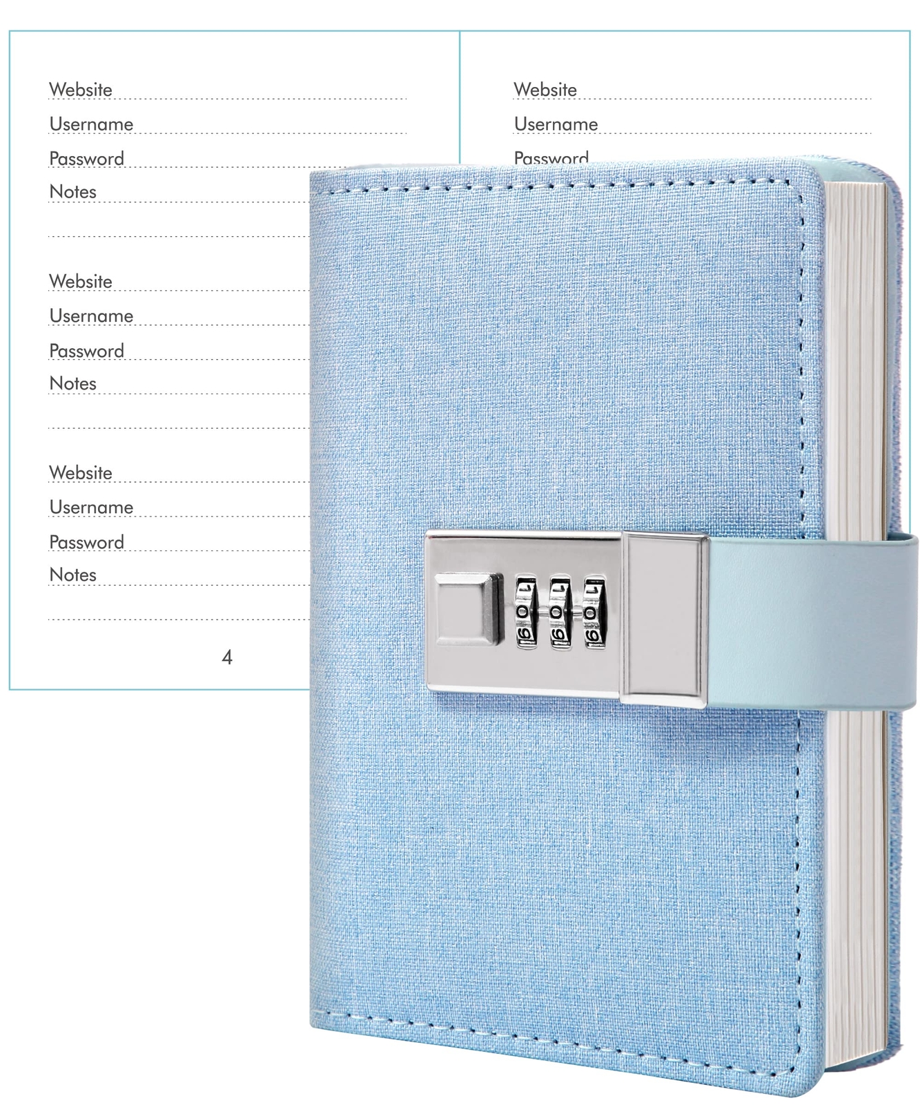 Password Book with Lock A7 Small Password Keeper Book for Home or ...