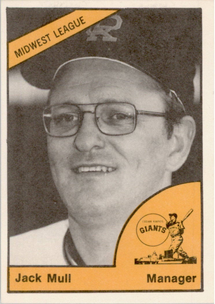 1977 Cedar Rapids Giants TCMA #11 Jack Mull MGR - NM | eBay