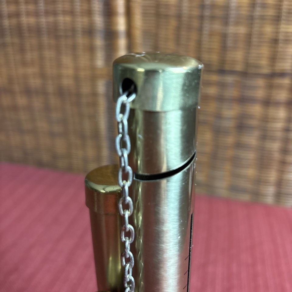 Vintage Brass Metal 3 Tower Coin Sorter Tube Bank Cylinder 12" W ...