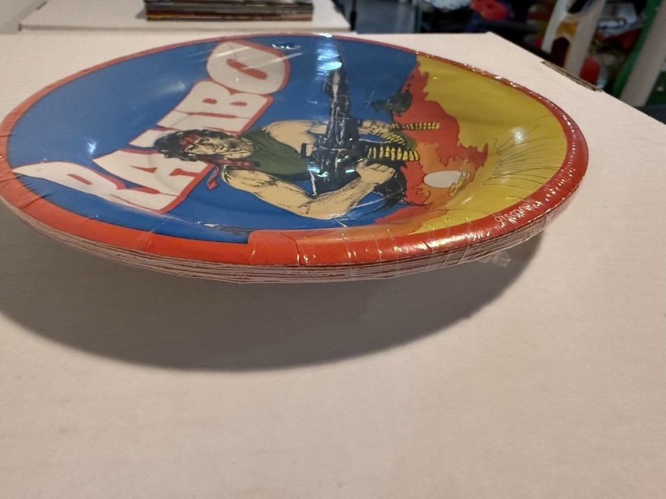 Rambo Sylvester Stallone Vintage 80s Kids Party Favors Plates 1980’s | eBay