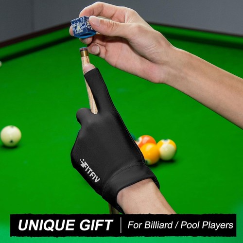 Billiards Glove Professional 3-Finger Pool for Left Hand, Small, Purple ...