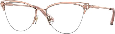 Versace VE 1280 1412 Rose Gold Metal Cat-Eye Eyeglasses 55mm | eBay