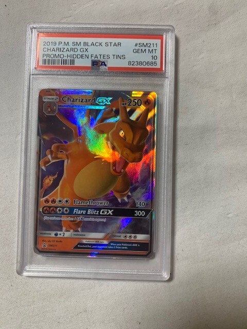 PSA 10 - 2019 Pokemon SM Black Star Promo SM211 Charizard GX Hidden ...