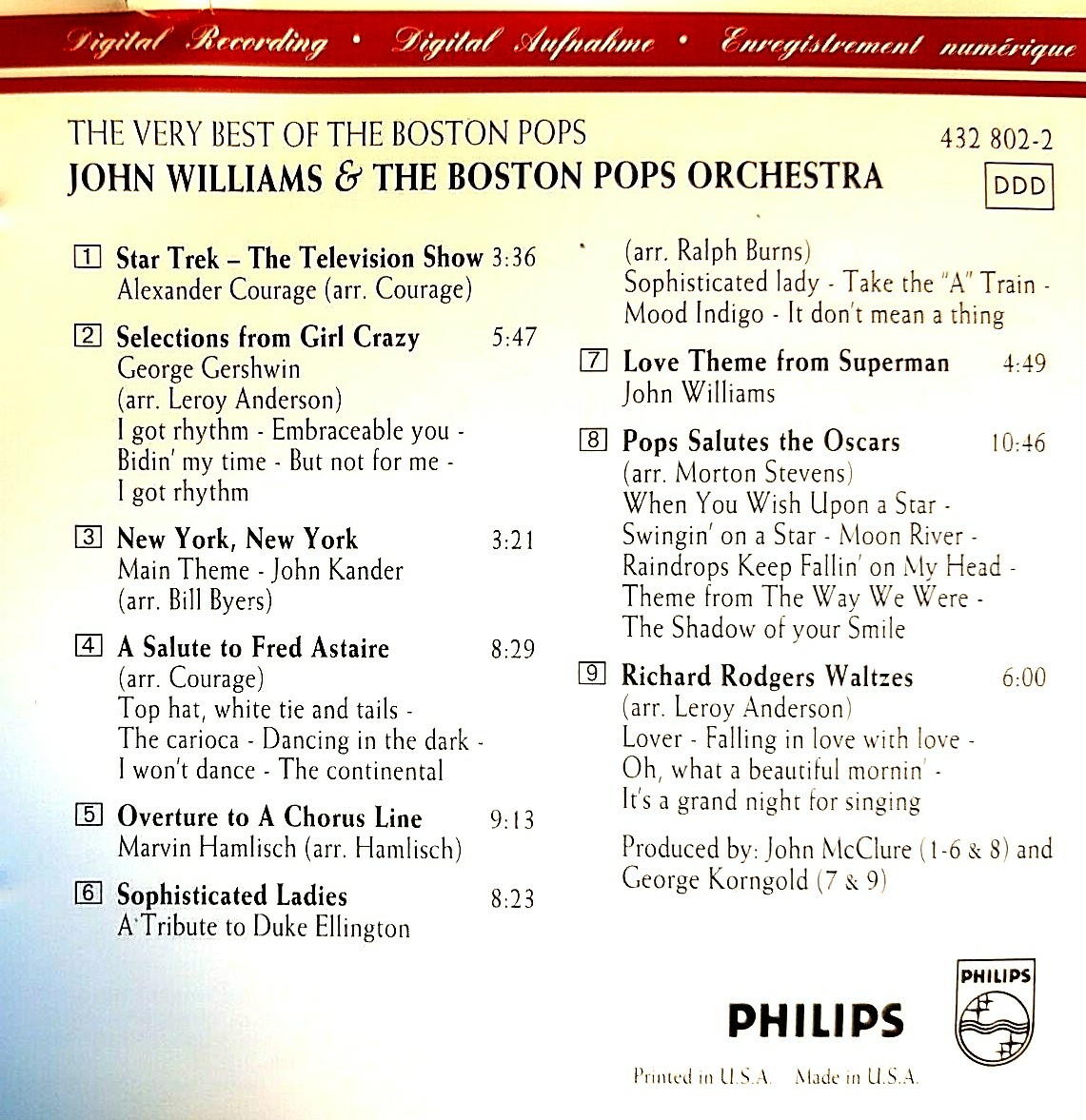 John Williams- "Very Best of Boston Pops" - ( CD - Philips Digital ...