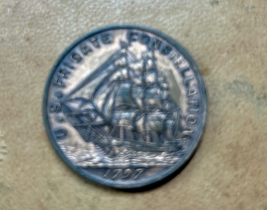 1955 Commemorative Coin US Frigate Constellation 1797 Navy's First Ship ...