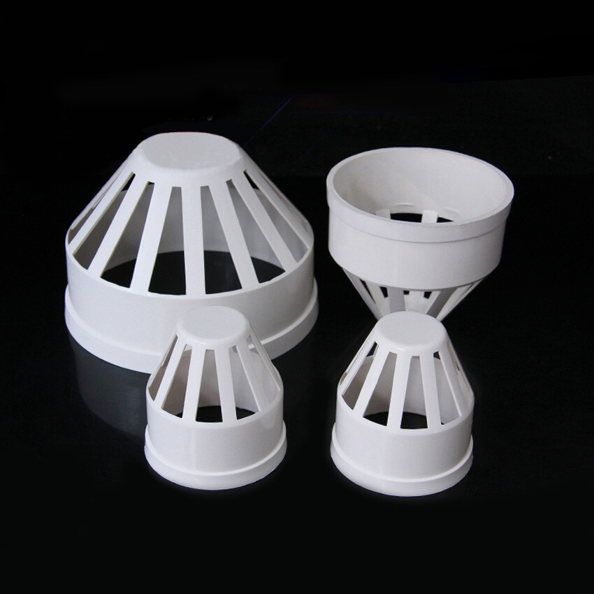 50mm-160mm PVC Drainage Pipe End Caps Breathable Cap Net Vent Terminal ...