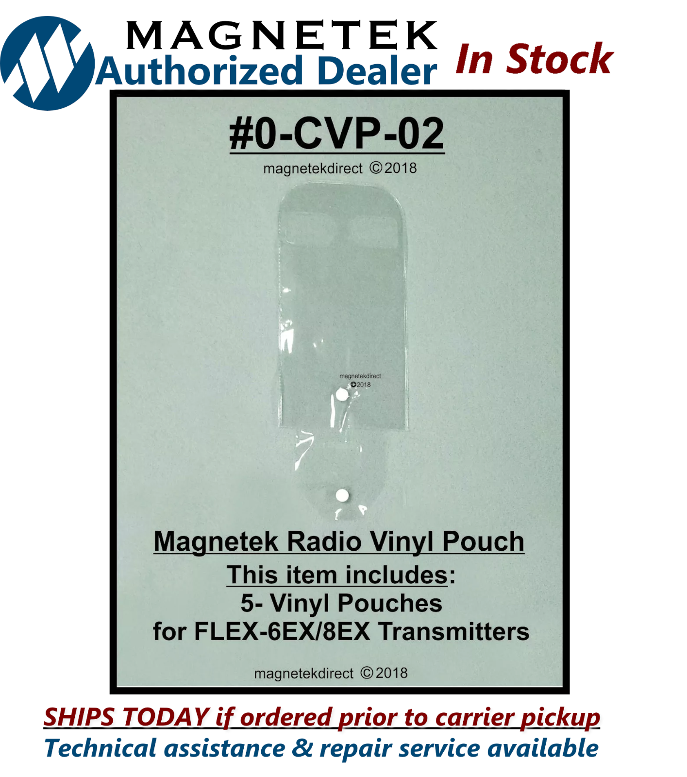 Magnetek Clear Vinyl Pouches ~ Remote Control Transmitters Flex 6EX and ...