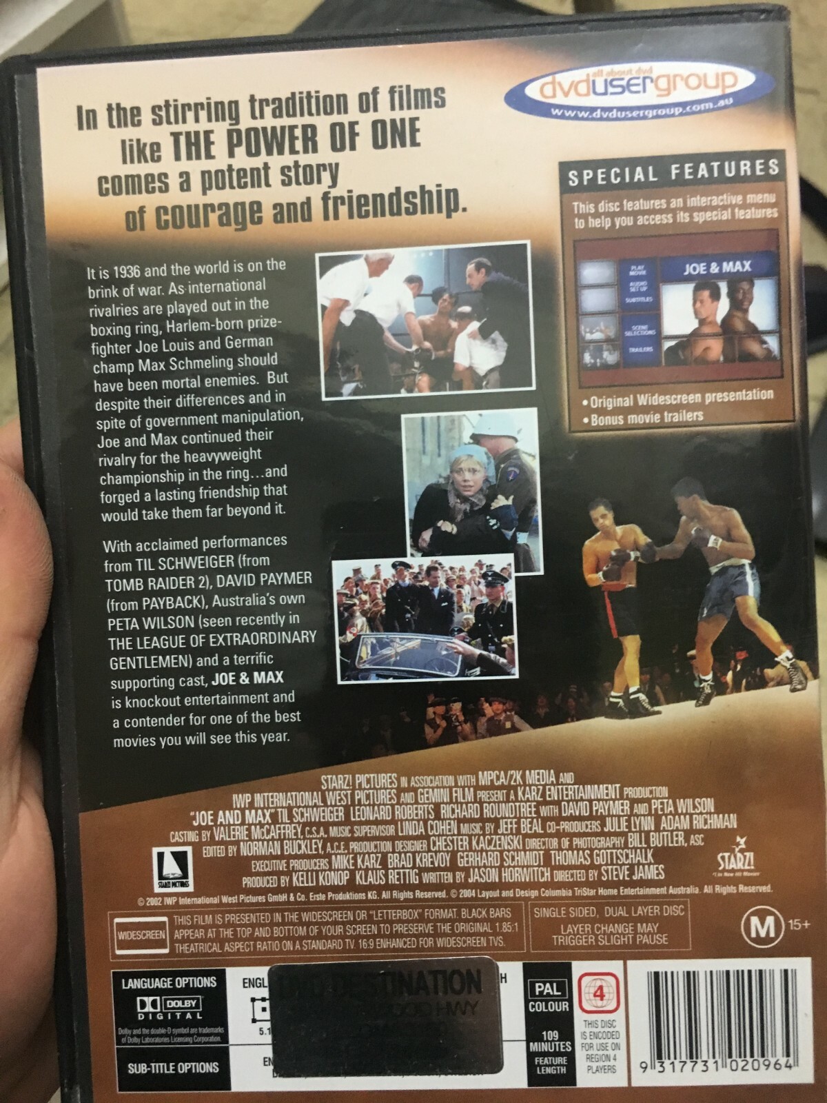 Joe And Max ex-rental region 4 DVD (2002 sports / boxing true story ...