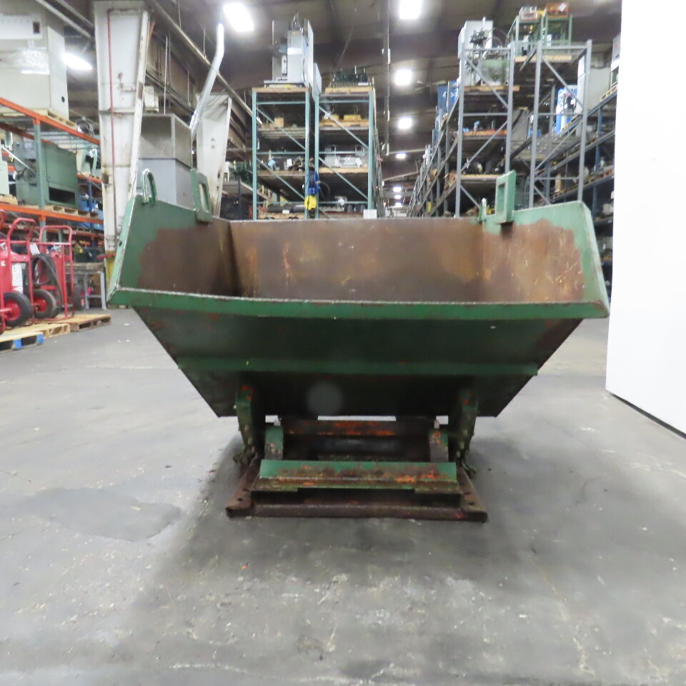 1-1/2 Cubic Yard Self Dumping Medium Duty Chip Trash Scrap Hopper 60x ...