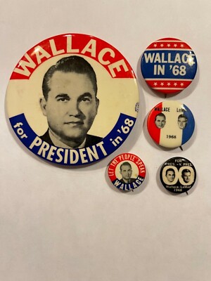 1960s WALLACE & LeMAY PRESIDENTIAL CAMPAIGN BUTTON GROUP E | eBay